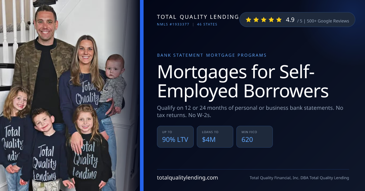 Bank Statement Loans — Mortgages for Self-Employed Borrowers | Total ...